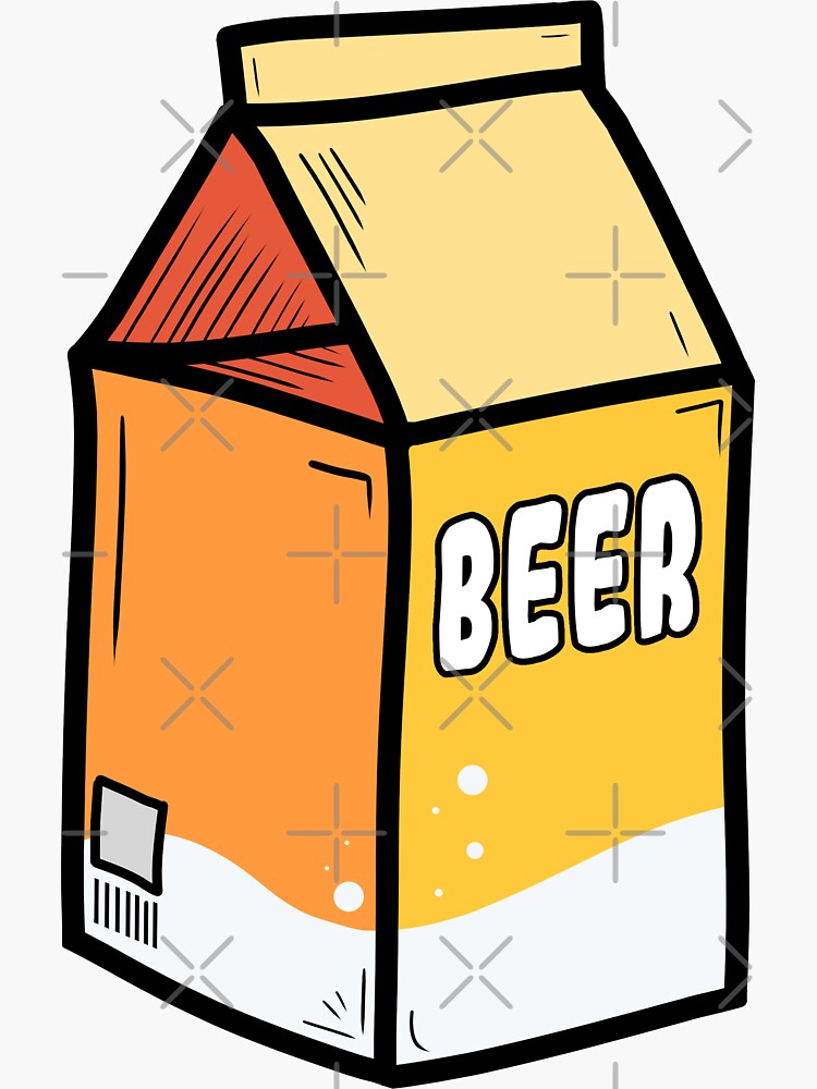 "Beer Carton" Sticker for Sale by BaconGames | Redbubble