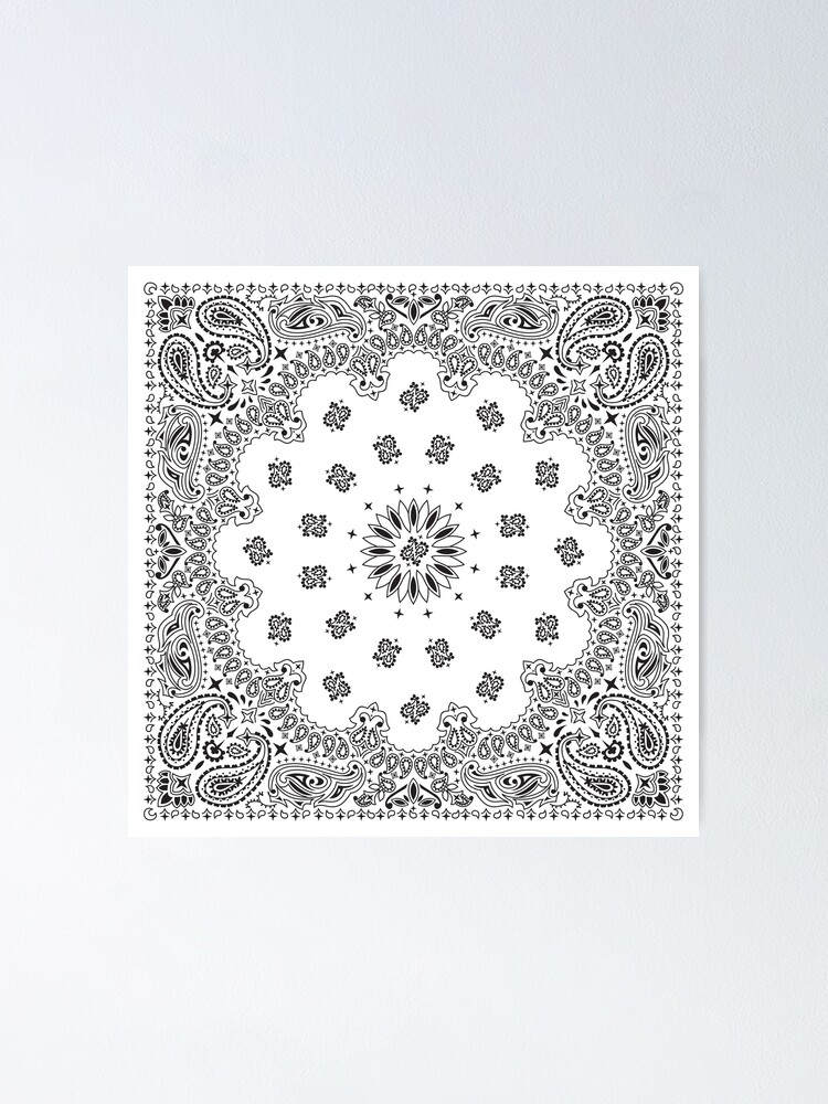 "Bandana - White " Poster by rosemaryalbo | Redbubble