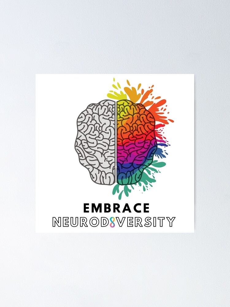 "Embrace Neurodiversity - black text" Poster for Sale by Autie-Couture ...