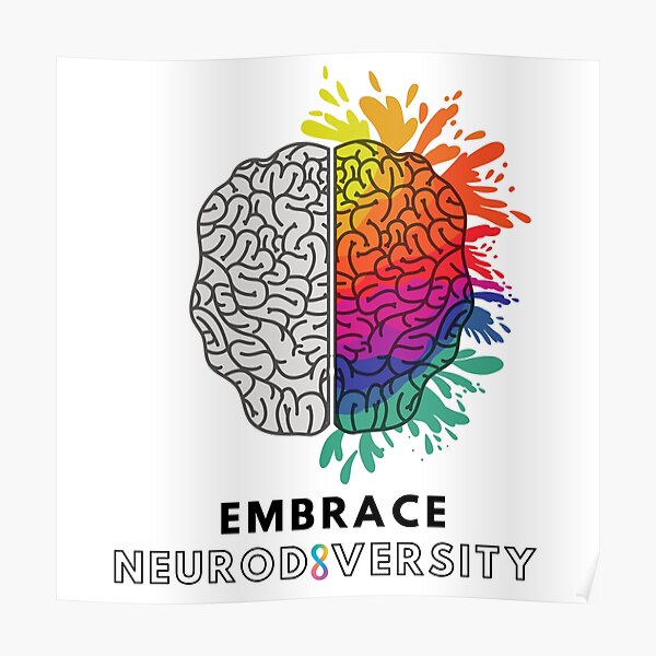 "Embrace Neurodiversity - black text" Poster for Sale by Autie-Couture ...