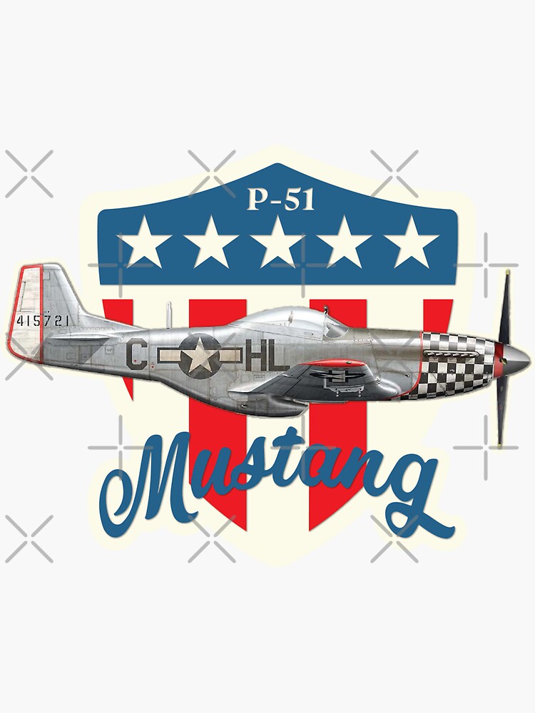 "Copy of North American P-51 Mustang" Sticker for Sale by epicwarbirds ...