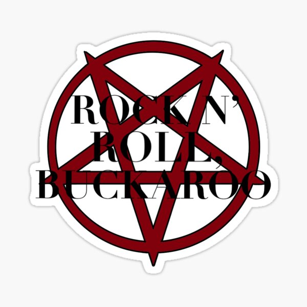 "Rock n’ roll, buckaroo" Sticker for Sale by stickibusiness | Redbubble