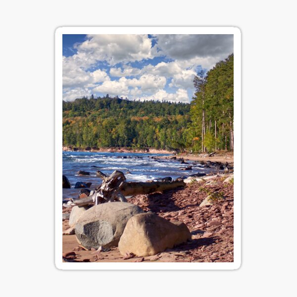 "Lake Superior Shoreline" Sticker for Sale by perkinsdesigns | Redbubble