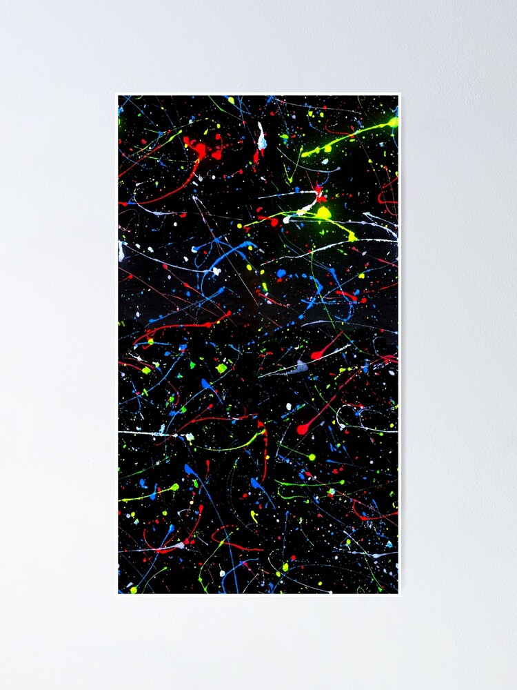 "Dark Colorful Paint Splatter" Poster for Sale by OdonisOrphane | Redbubble