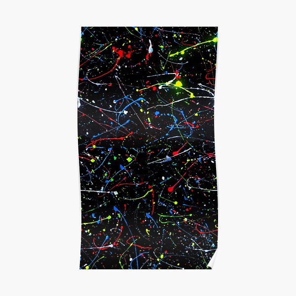 "Dark Colorful Paint Splatter" Poster for Sale by OdonisOrphane | Redbubble