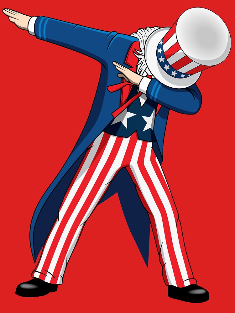 "Funny Dabbing Uncle Sam 4th of July T-shirt" T-shirt for Sale by ...