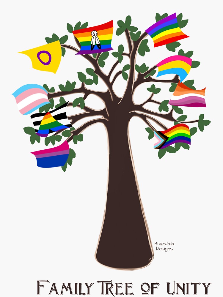 "Family Tree of Unity" Sticker for Sale by Brainchilddesi | Redbubble