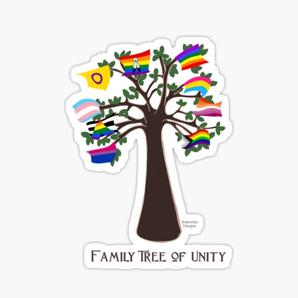 "Family Tree of Unity" Sticker for Sale by Brainchilddesi | Redbubble