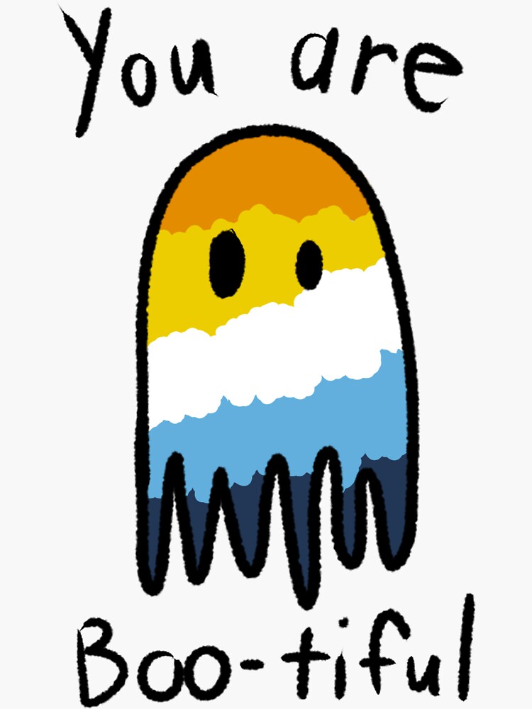 "Ghost Pride - Aroace" Sticker for Sale by AlienCatStore | Redbubble
