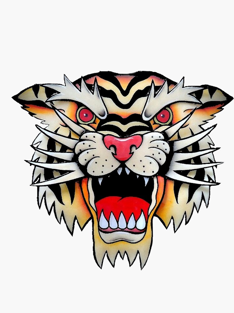 "Tiger Power" Sticker for Sale by EMDP | Redbubble