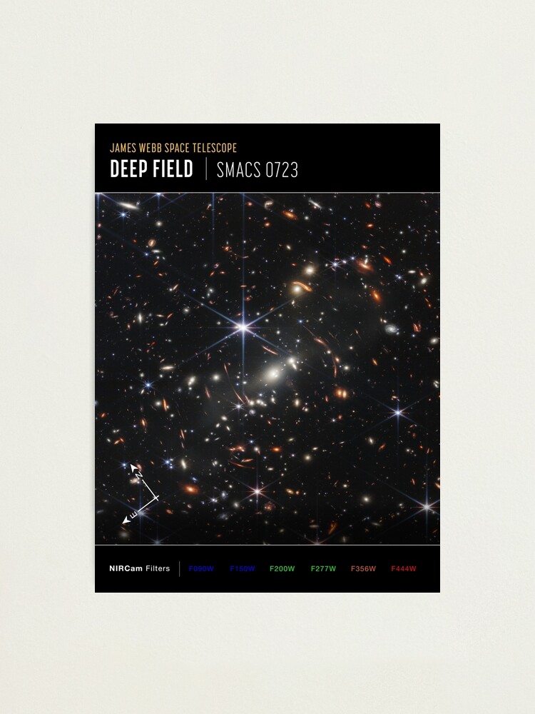 Lámina fotográfica «JWST SMACS 0723 (imagen de brújula) 2022» de ...