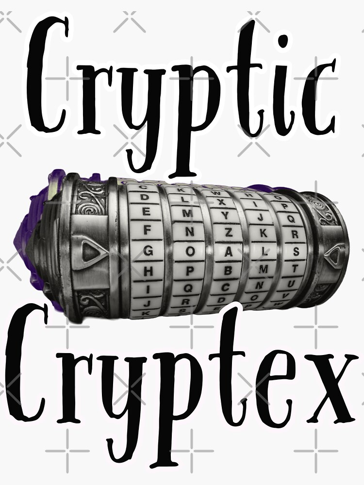 "Cryptic Cryptex" Sticker for Sale by KizmetBoutique | Redbubble