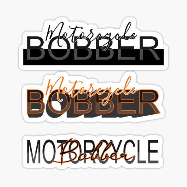 " bobber motorcycle fonts" Sticker for Sale by Brainsandstorm | Redbubble