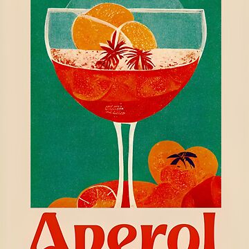 "Retro Aperol Spritz Poster Holiday Print Homebar, Kitchen Bar Prints ...