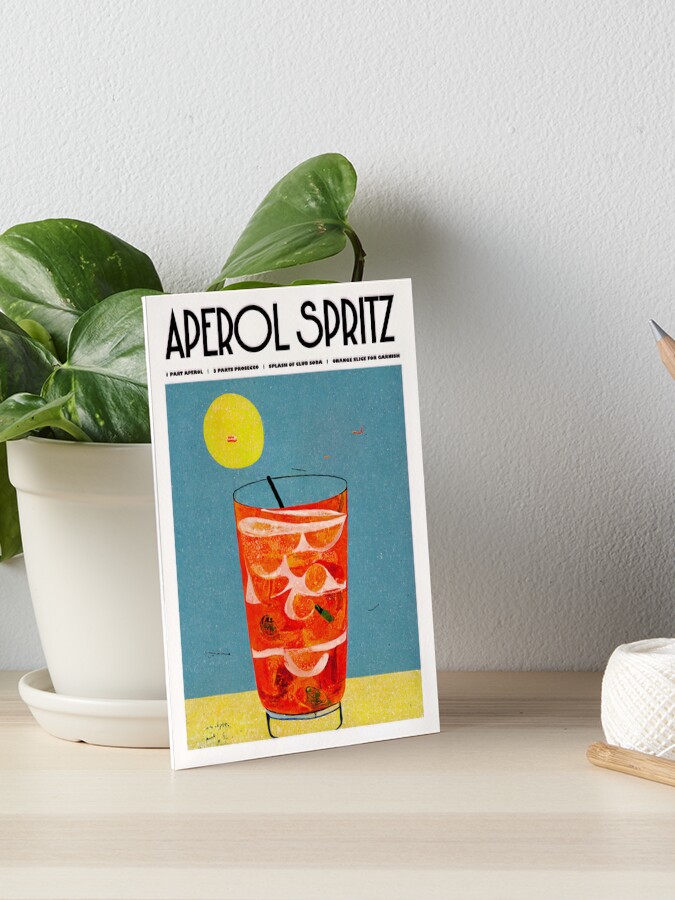 "Retro Aperol Spritz Poster Sunshine Homebar, Kitchen Bar Prints ...