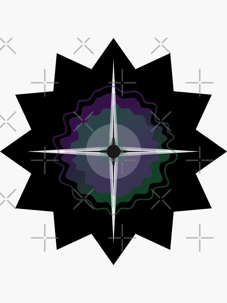 "Voidpunk Flag Colored Wavy Star" Sticker for Sale by seraphmars | Redbubble