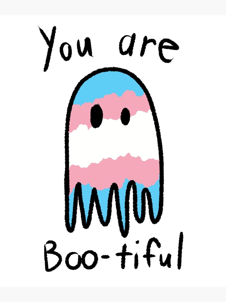 "Ghost Pride - Transgender" Poster for Sale by AlienCatStore | Redbubble