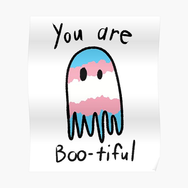"Ghost Pride - Transgender" Poster for Sale by AlienCatStore | Redbubble