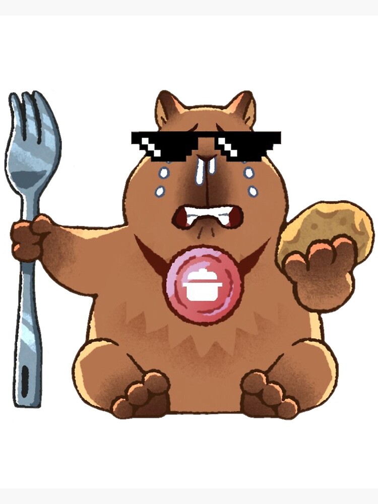"Capybara Holding Potato " Poster for Sale by CapyBoii | Redbubble