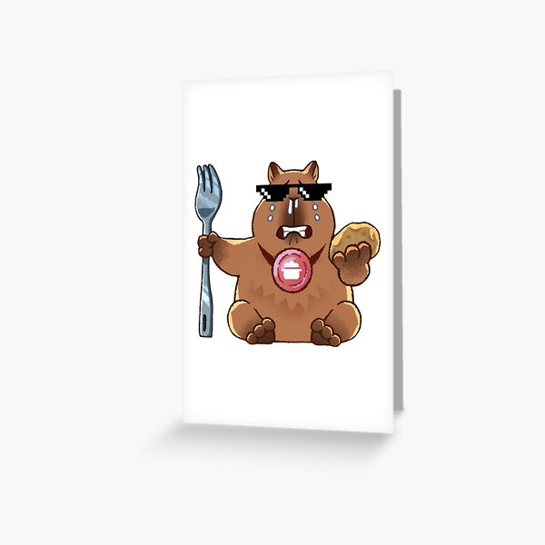 "Capybara Holding Potato " Greeting Card for Sale by CapyBoii | Redbubble