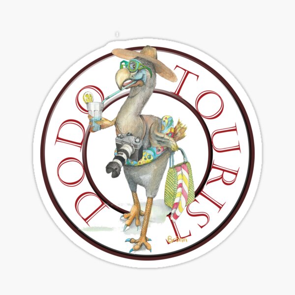 "Dodo is a tourist " Sticker for Sale by DodoGallery | Redbubble