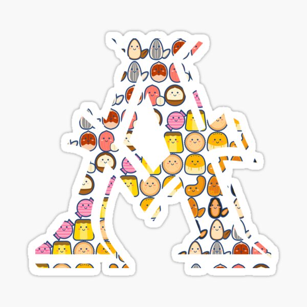 "The combination of letter A and nuts perfectionist" Sticker for Sale ...