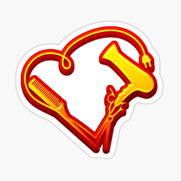 "Hairdresser" Sticker for Sale by shirtcr | Redbubble