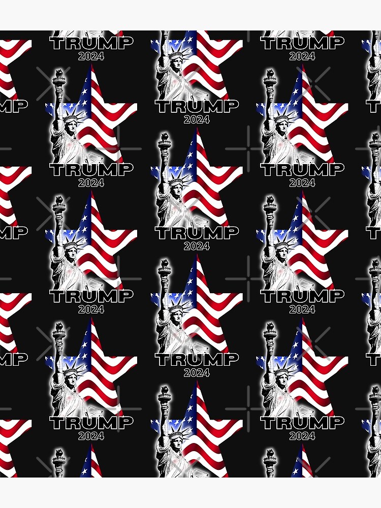 Trump 2024 with the Statue of Liberty and a Background of Stars and ...