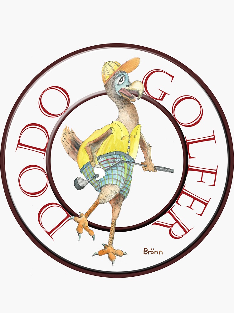 "Angry golfing Dodo" Sticker for Sale by DodoGallery | Redbubble