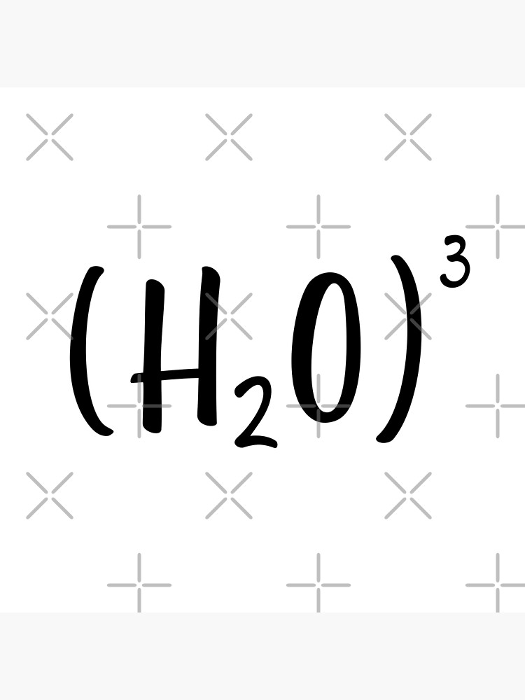 "H2O cube - Science Pun Math Joke" Poster for Sale by CherieTree ...