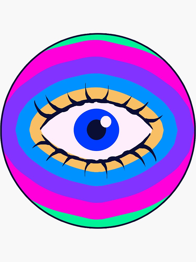 "Trippy Eye" Sticker for Sale by emcgonigle | Redbubble