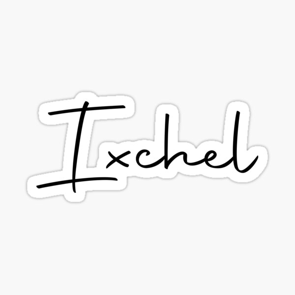 "Ixchel Name Label" Sticker for Sale by DoodleByAyra | Redbubble