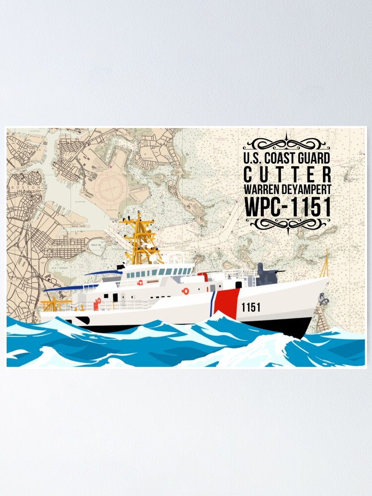 "Chart Art - Coast Guard Cutter Warren Deyampert (WPC-1151)" Poster for ...