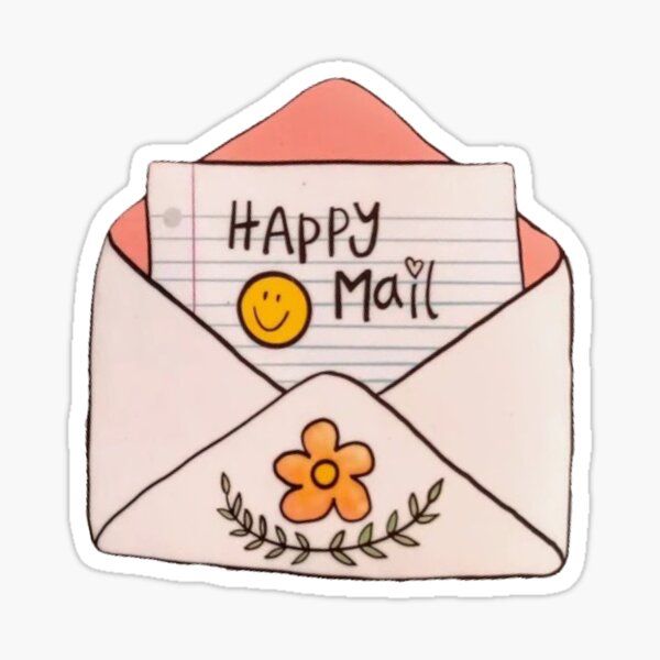 "happy mail" Sticker for Sale by PrythiansCourt | Redbubble
