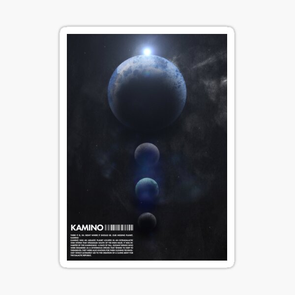 "Kamino Poster" Sticker for Sale by mkattner | Redbubble