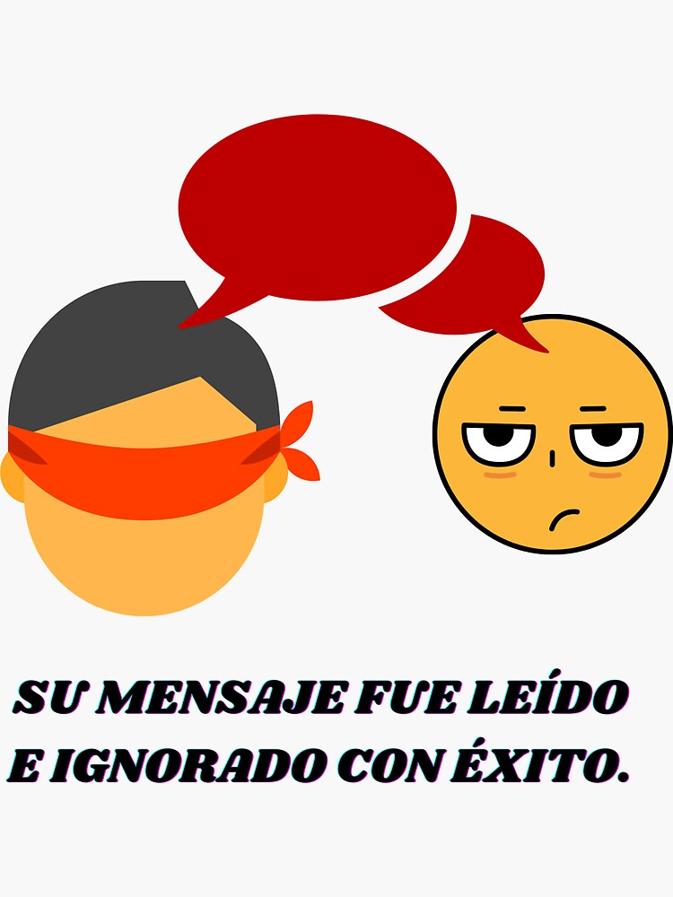 "ignored message" Sticker for Sale by OmyWomi | Redbubble