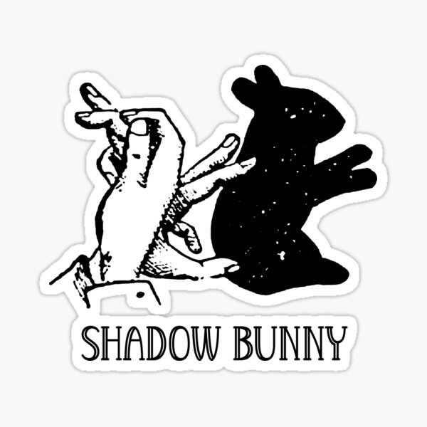 "Shadow Bunny / Hand / Animal World / Light&Shadow" Sticker for Sale by ...