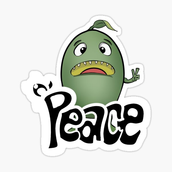 "Greeny Peace Monster" Sticker for Sale by fadhlinoor | Redbubble