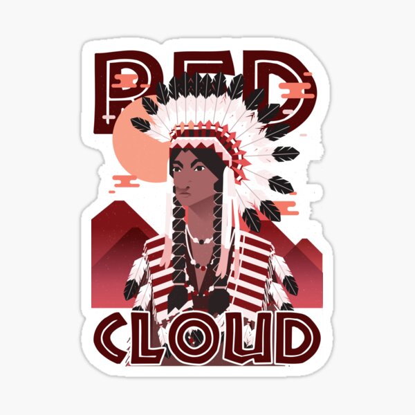 "Chief Red Cloud" Sticker for Sale by black8elise | Redbubble