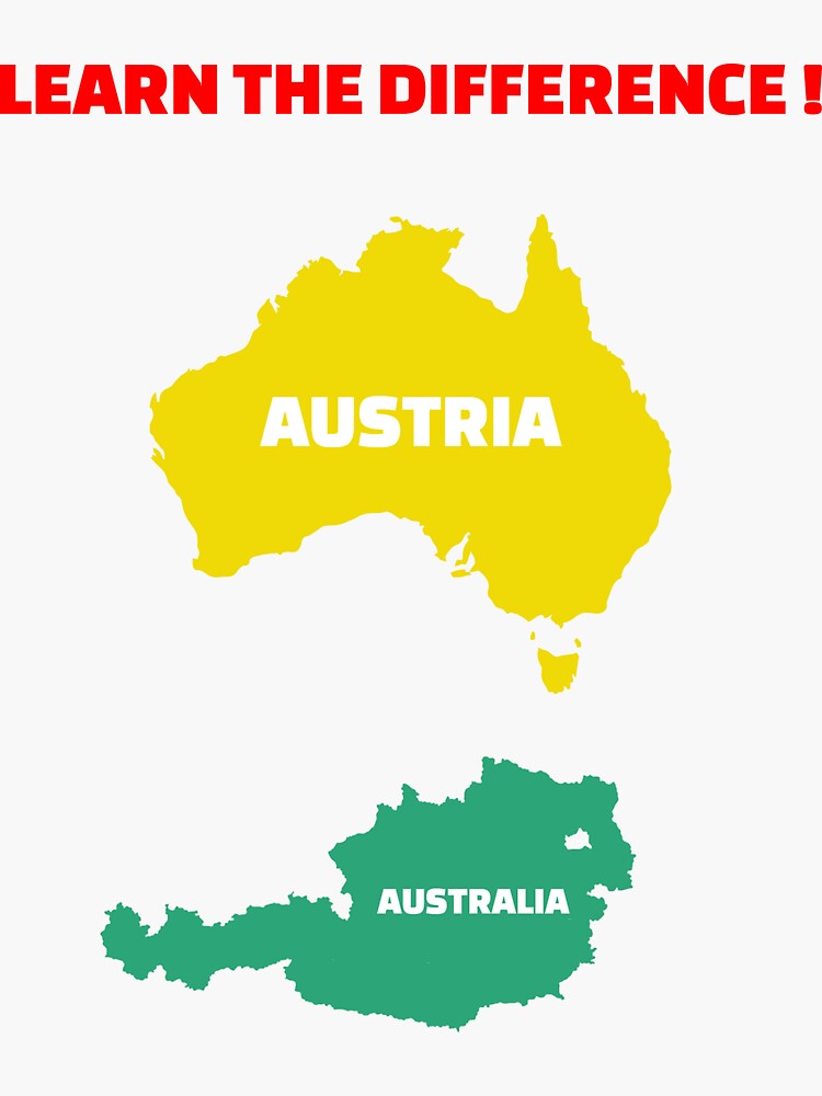 " Funny Aussy Jokes, Austria vs Australia" Sticker for Sale by ...