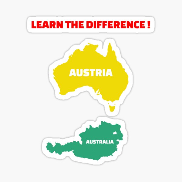 " Funny Aussy Jokes, Austria vs Australia" Sticker for Sale by ...