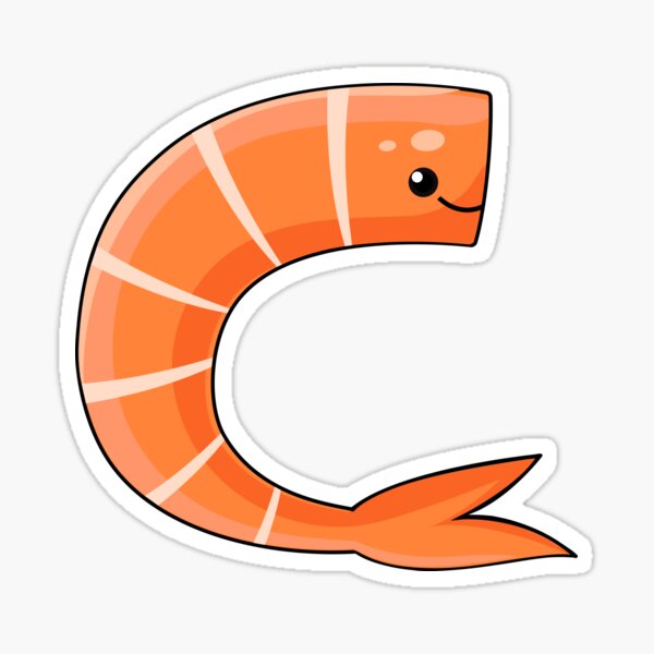 "Prawn" Sticker for Sale by loiaconos | Redbubble