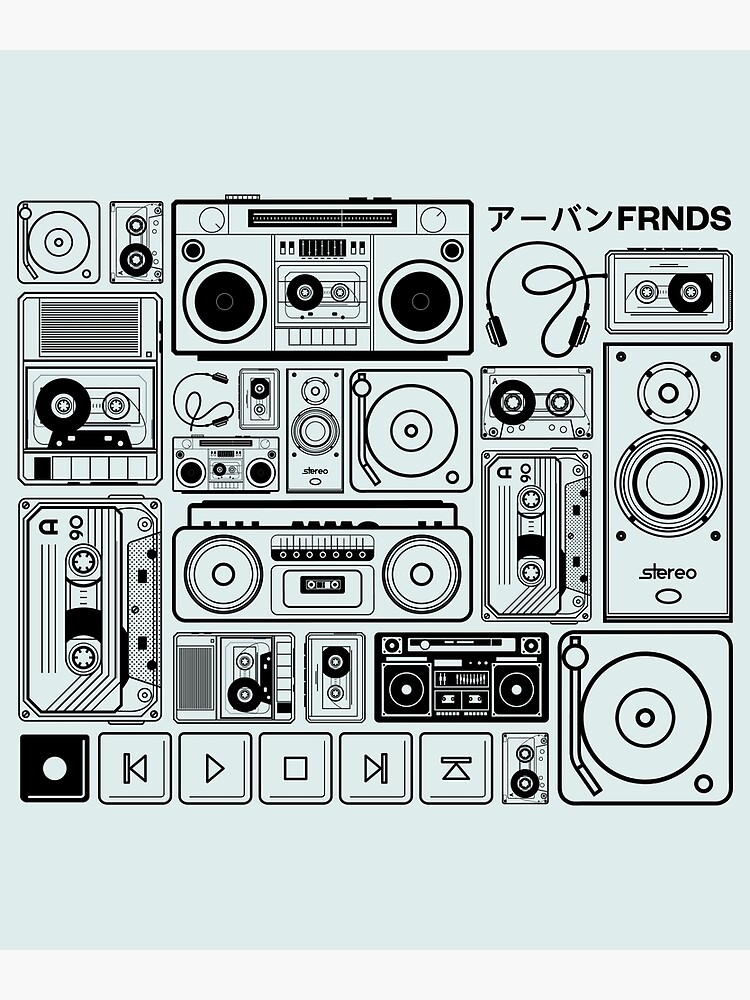 "Vintage Japanese Stereo System Collage" Poster for Sale by FriendsClub ...