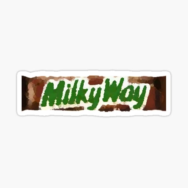 "Pastel Milky Way Candy Bar Wrapper in Oils Classic " Sticker for Sale ...