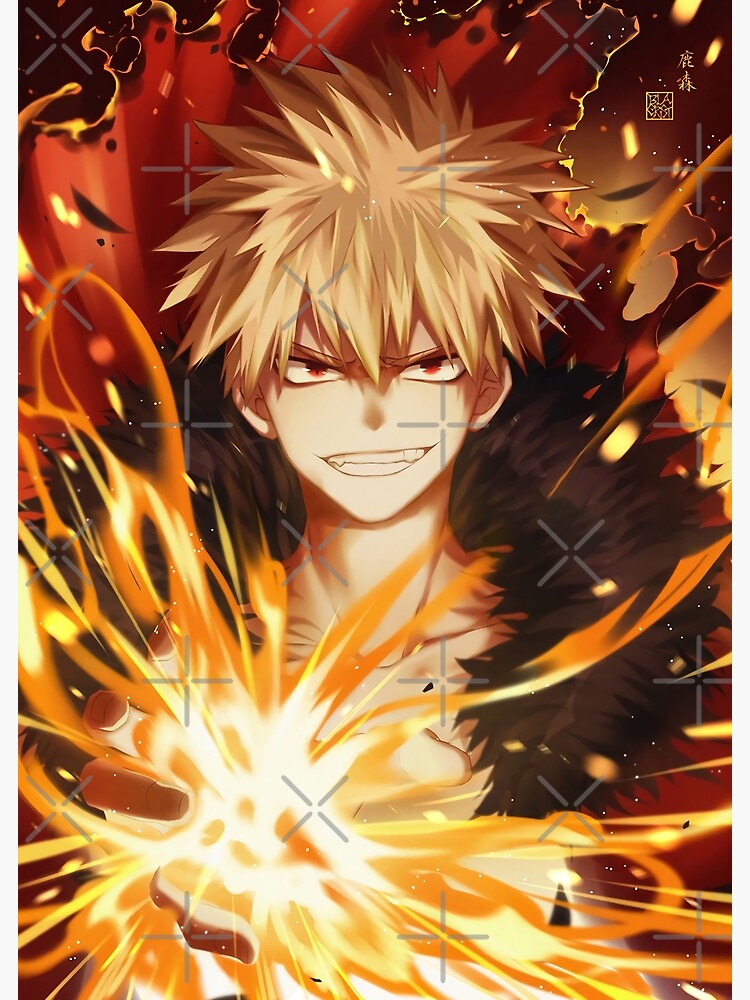 "Katsuki Bakugo My Hero Academia Design Fanart" Art Print for Sale by ...