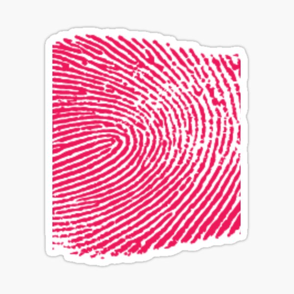 "Red color fingerprints." Sticker for Sale by RAJSHIVA | Redbubble