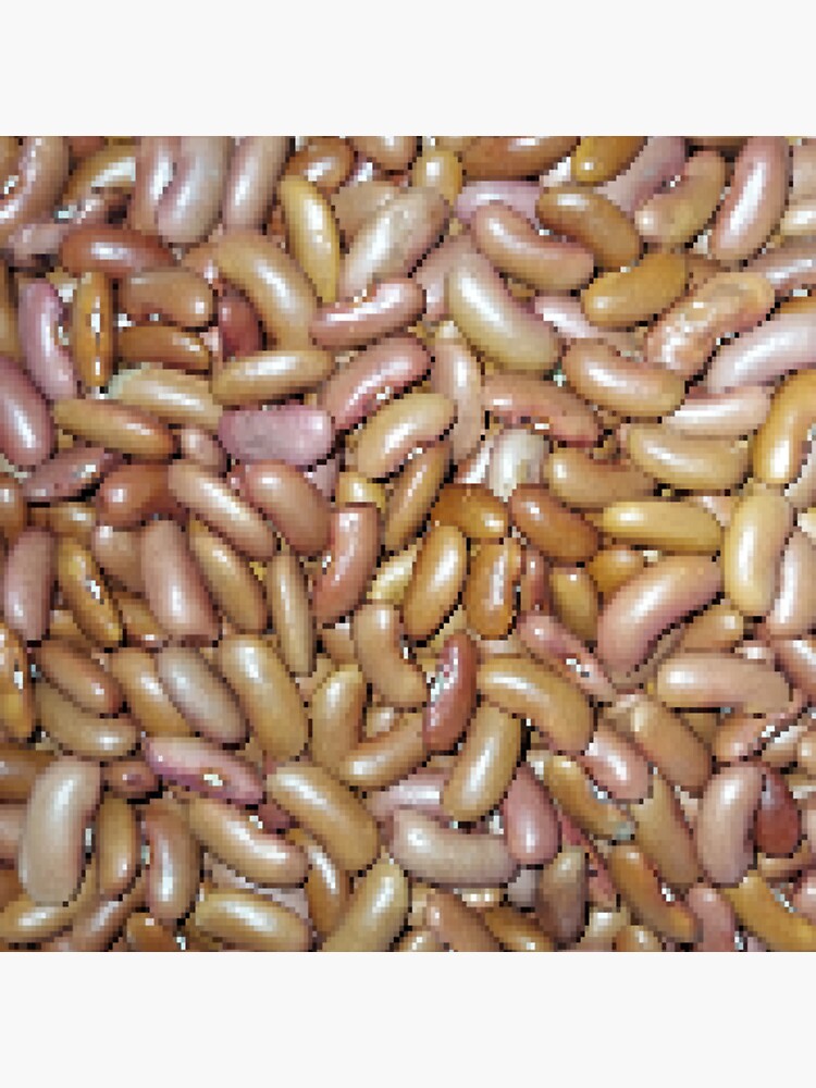 "16-Bit Pixel Food Pattern Light Red Kidney Beans" Sticker for Sale by ...