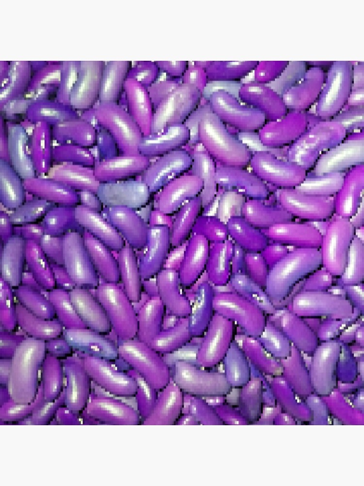 "16-Bit Pixel Food Pattern Light Red Kidney Beans In Purple" Art Print ...