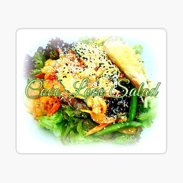 "Coco-Loco Salad" Sticker for Sale by angel1 | Redbubble