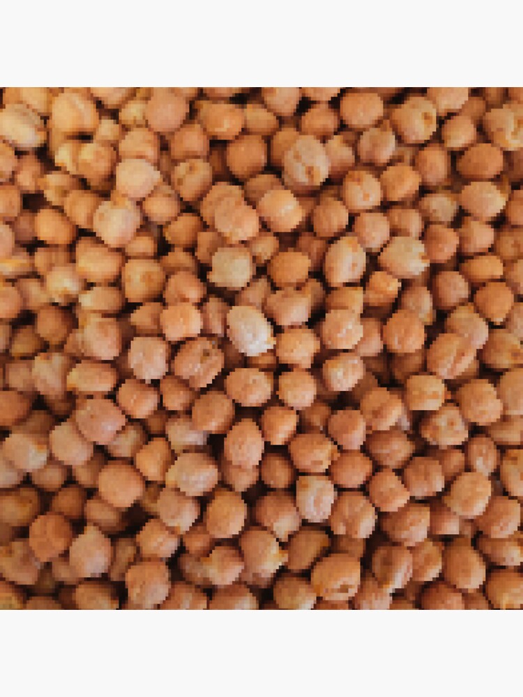 "16-Bit Pixel Food Pattern Garbanzo Beans In Orange" Sticker for Sale ...